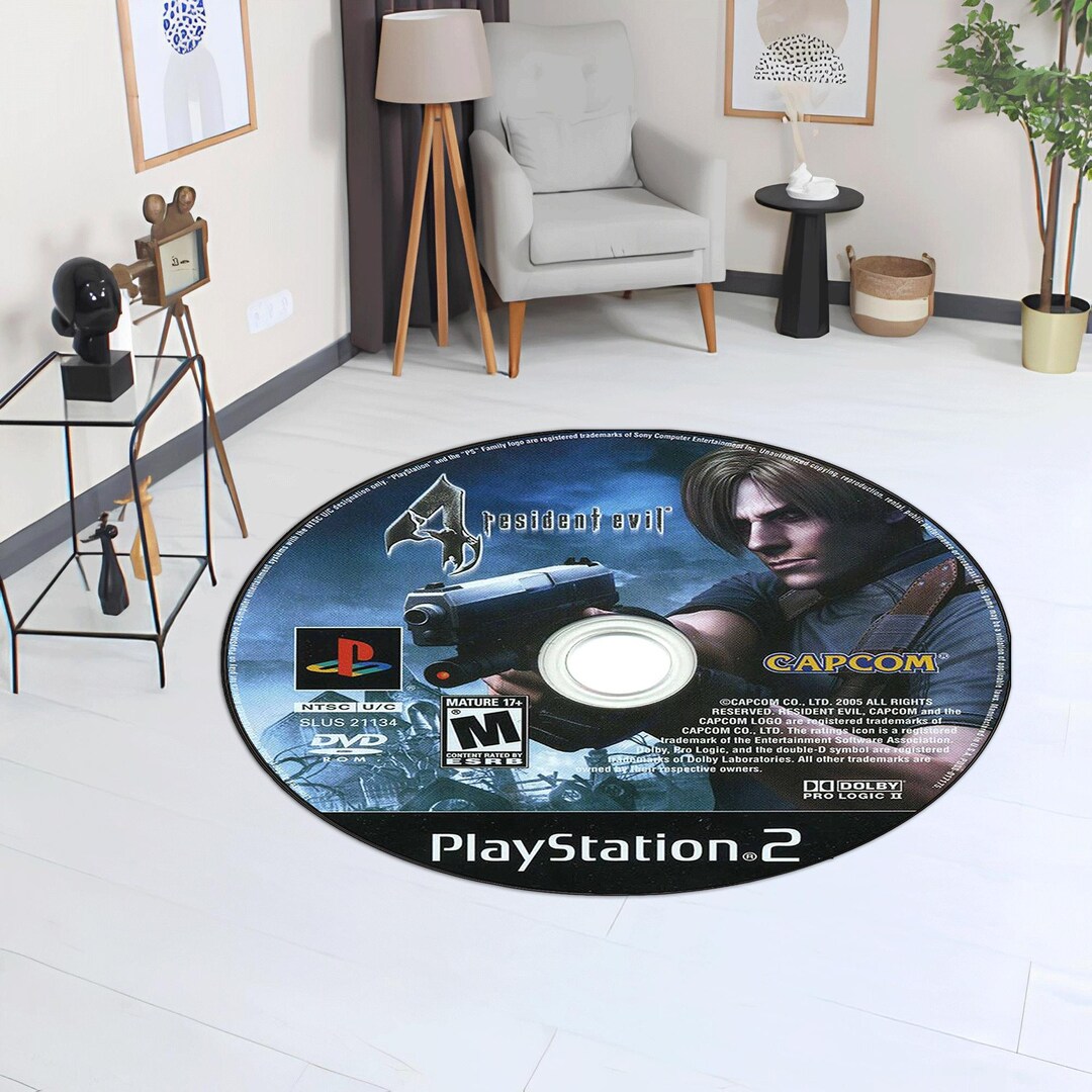 Resident Evil 4 PS2 Rug, Gamer Room Decor, Retro Playstation Carpet ...