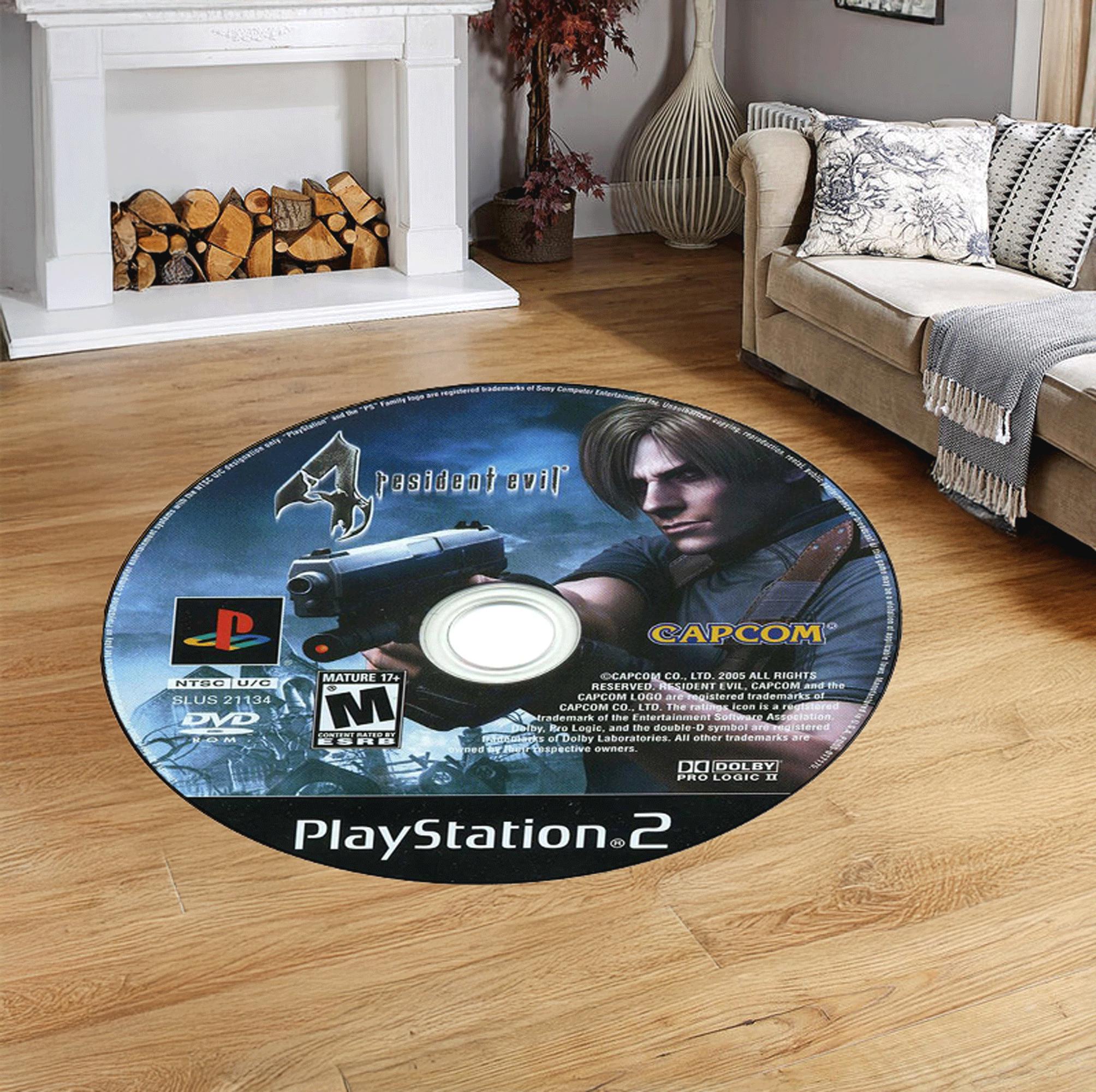 Resident Evil 4 PS2 Rug, Gamer Room Decor, Retro Playstation Carpet ...