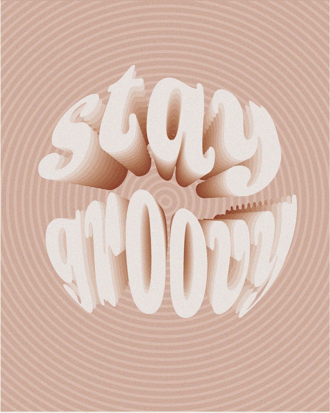 Stay Groovy Dark Neutral Print Graphic Art PRINTABLE Wall Art, Beige ...