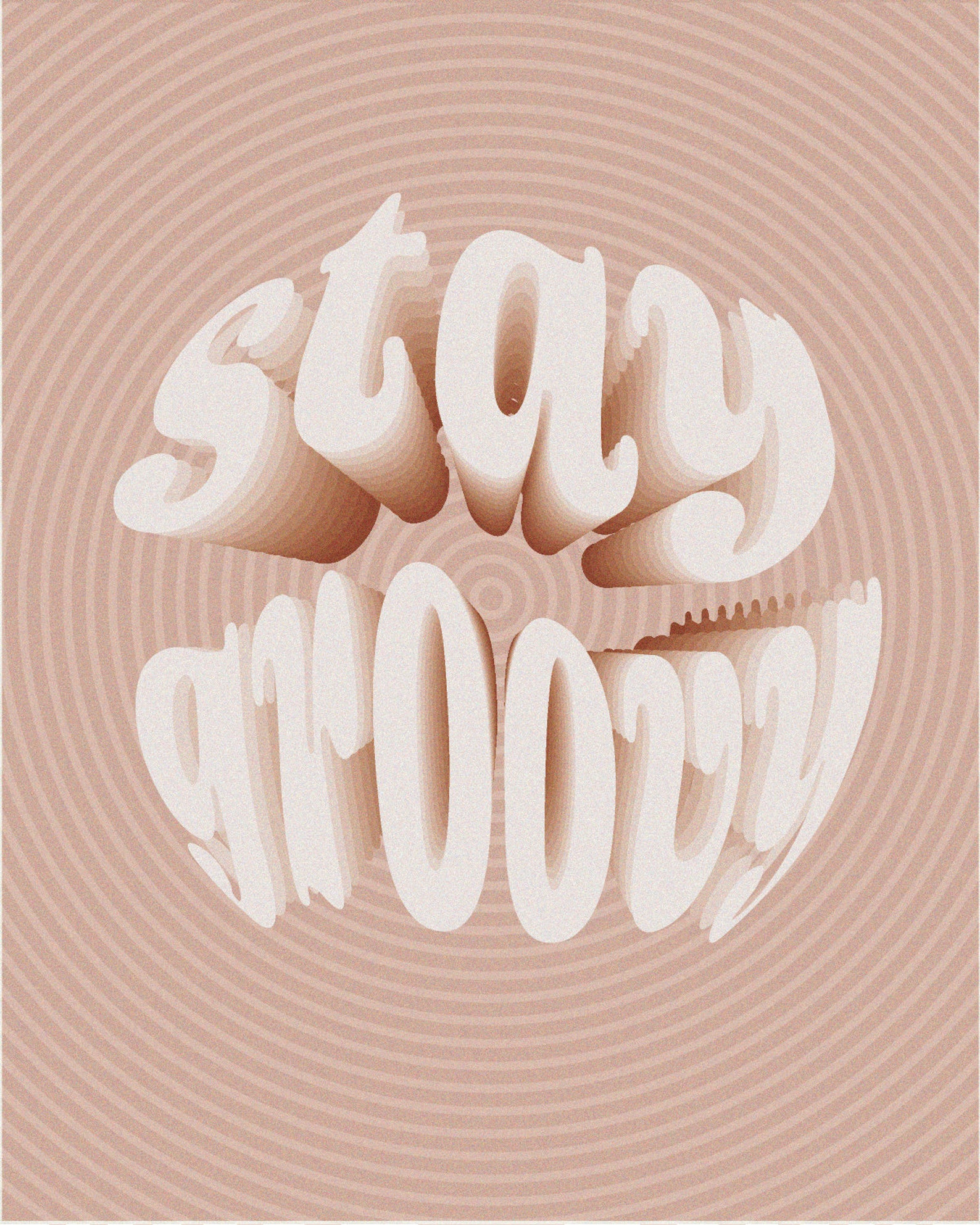 Stay Groovy Dark Neutral Print Graphic Art PRINTABLE Wall Art, Beige ...