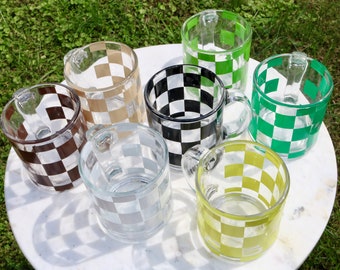Checkered Mugs | Etsy