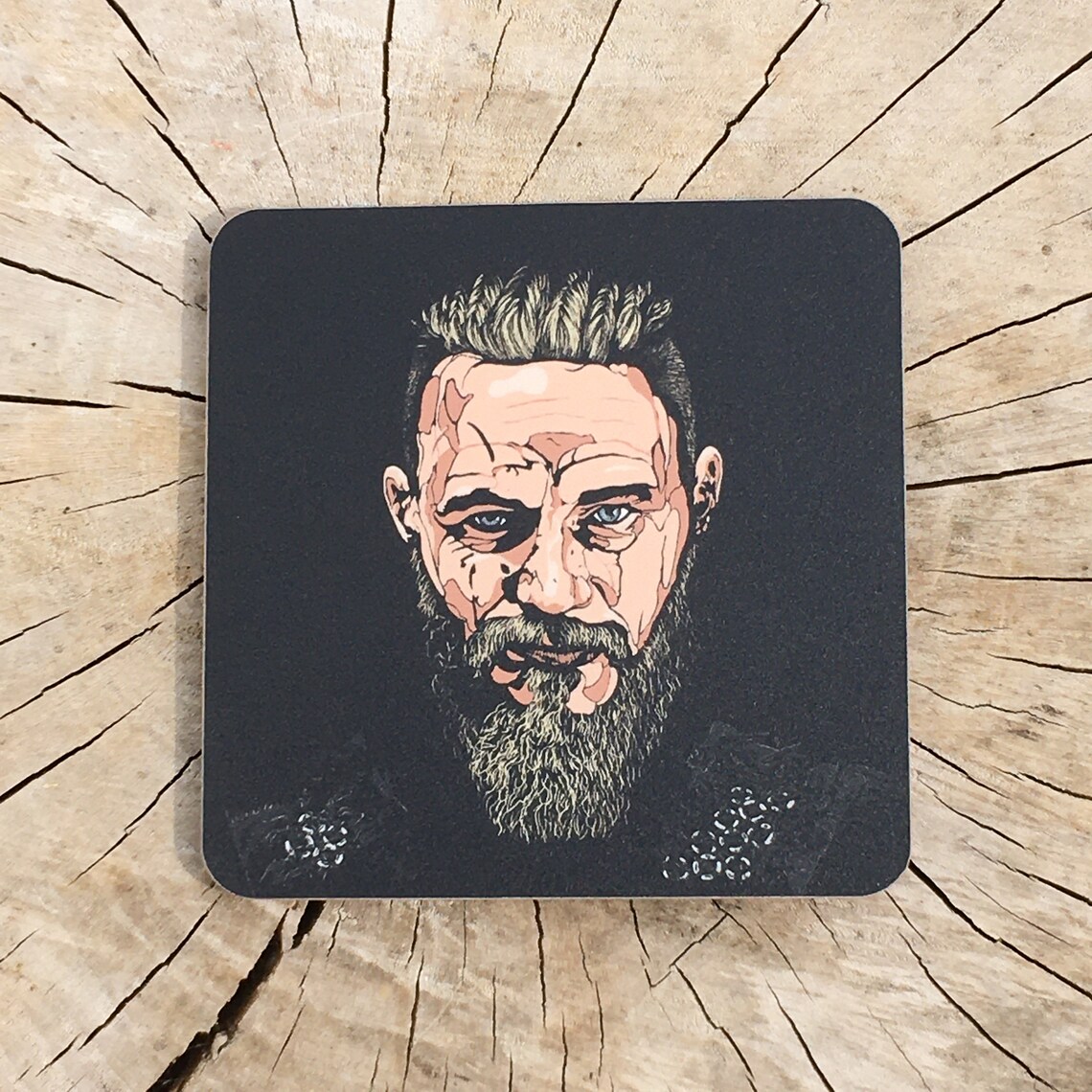 Drinks Coaster Featuring Ragnar Lothbrok of Vikings - Etsy
