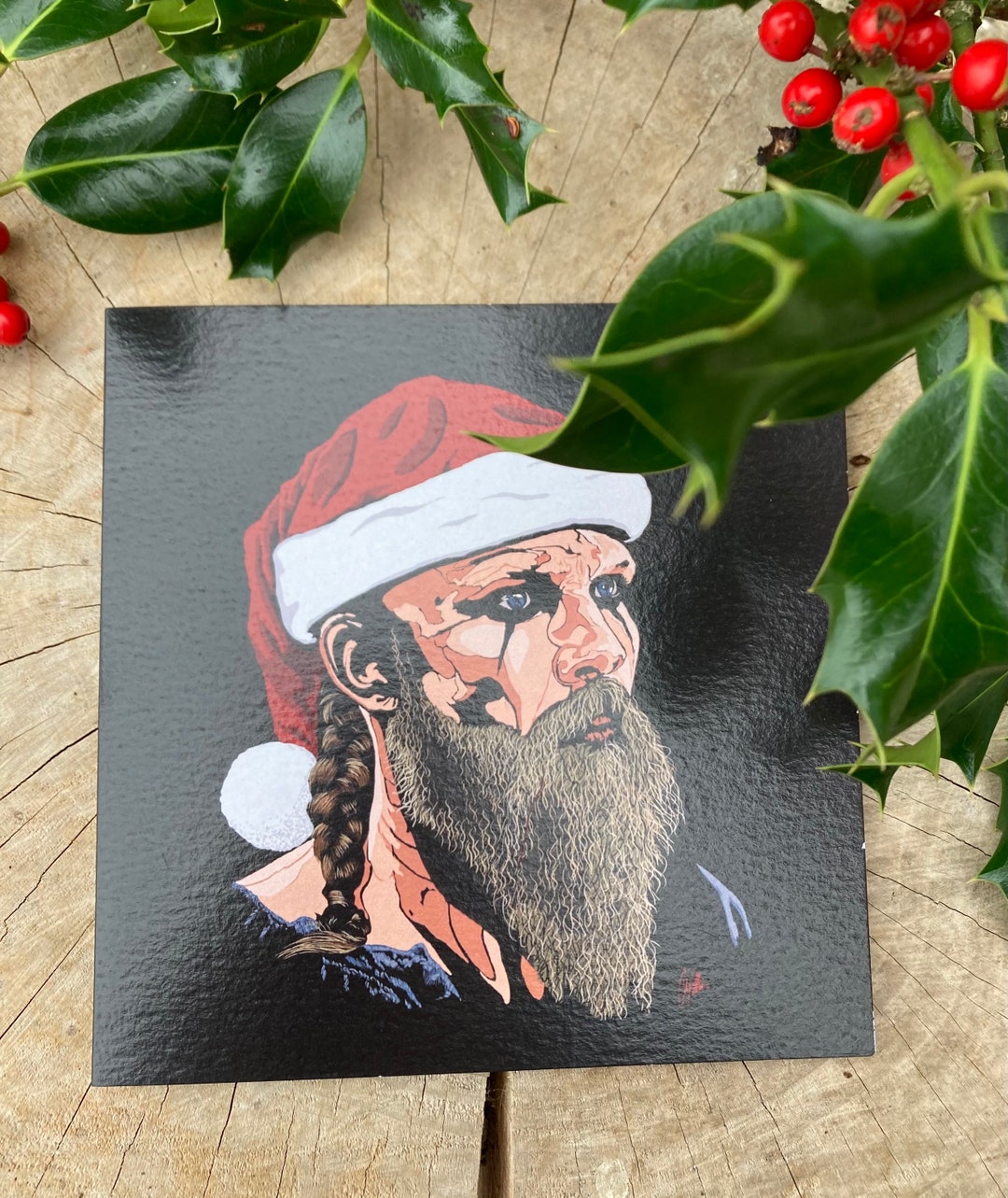 Vikings, Xmas Floki Inspired Original Art Greeting Card - Etsy