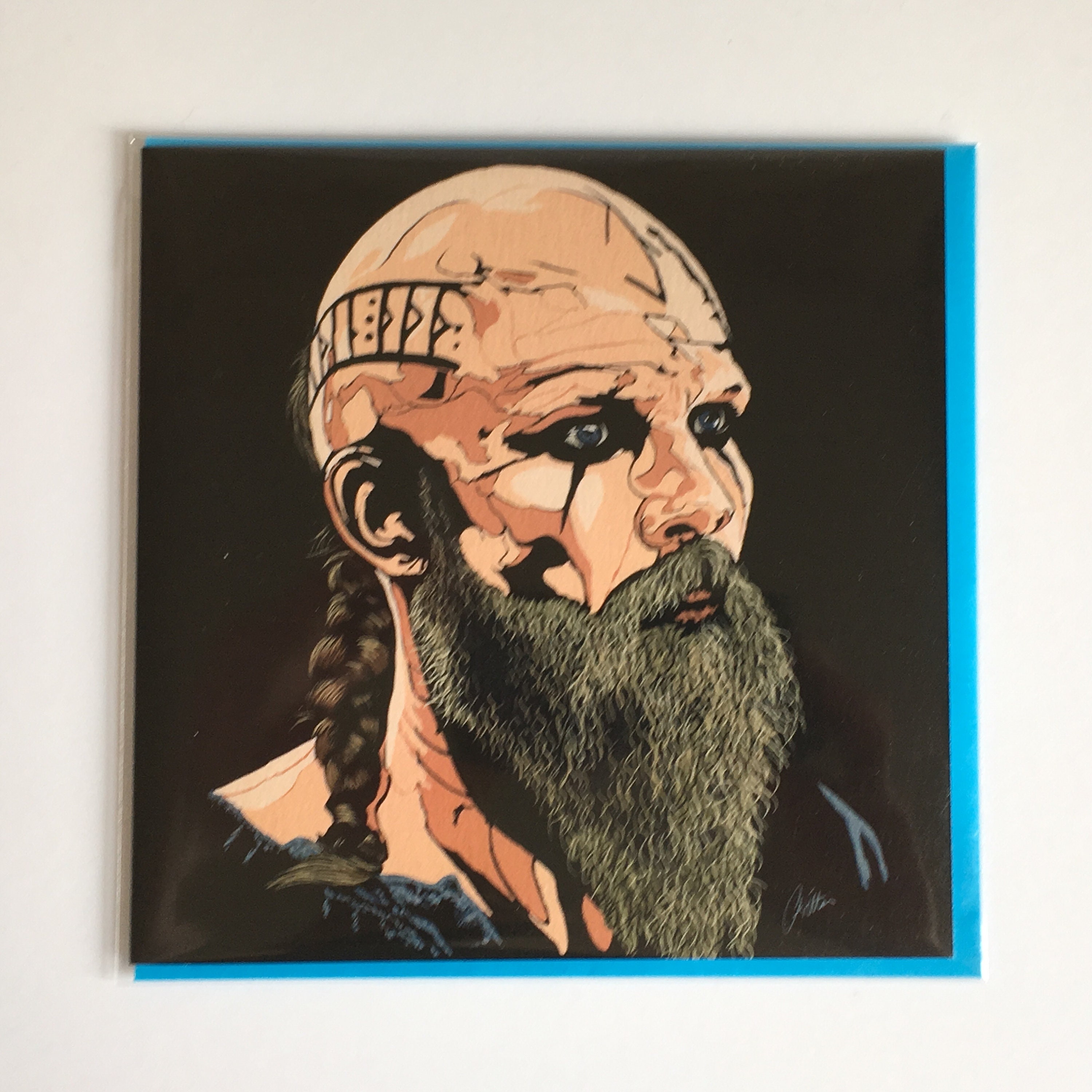 Vikings, Floki inspired Original Art greeting card - Etsy Nederland