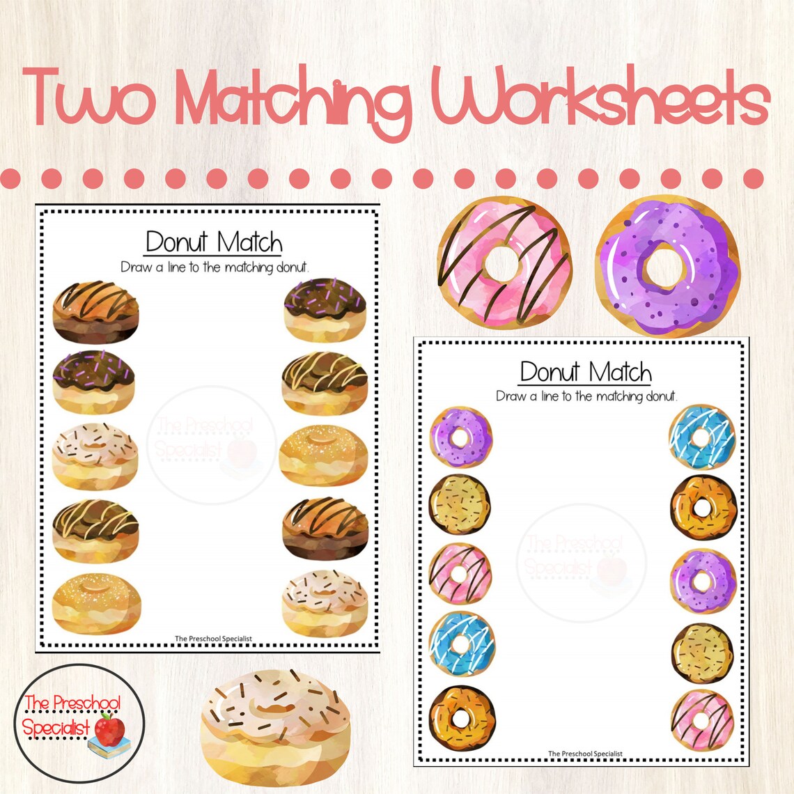 Donut Match Memory Game Busy Book Activities Preschool - Etsy