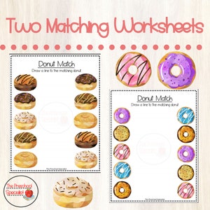Donut Match Memory Game Busy Book Activities Preschool Printable - Etsy