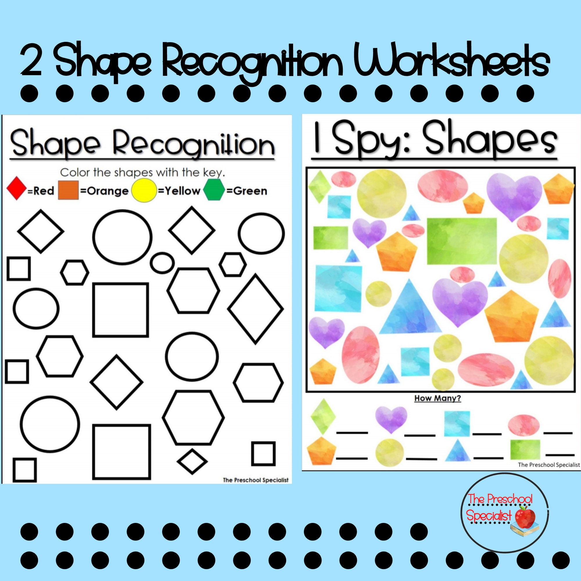 Printable Preschool Shape Tracing Recognition Busy Book Activity ...
