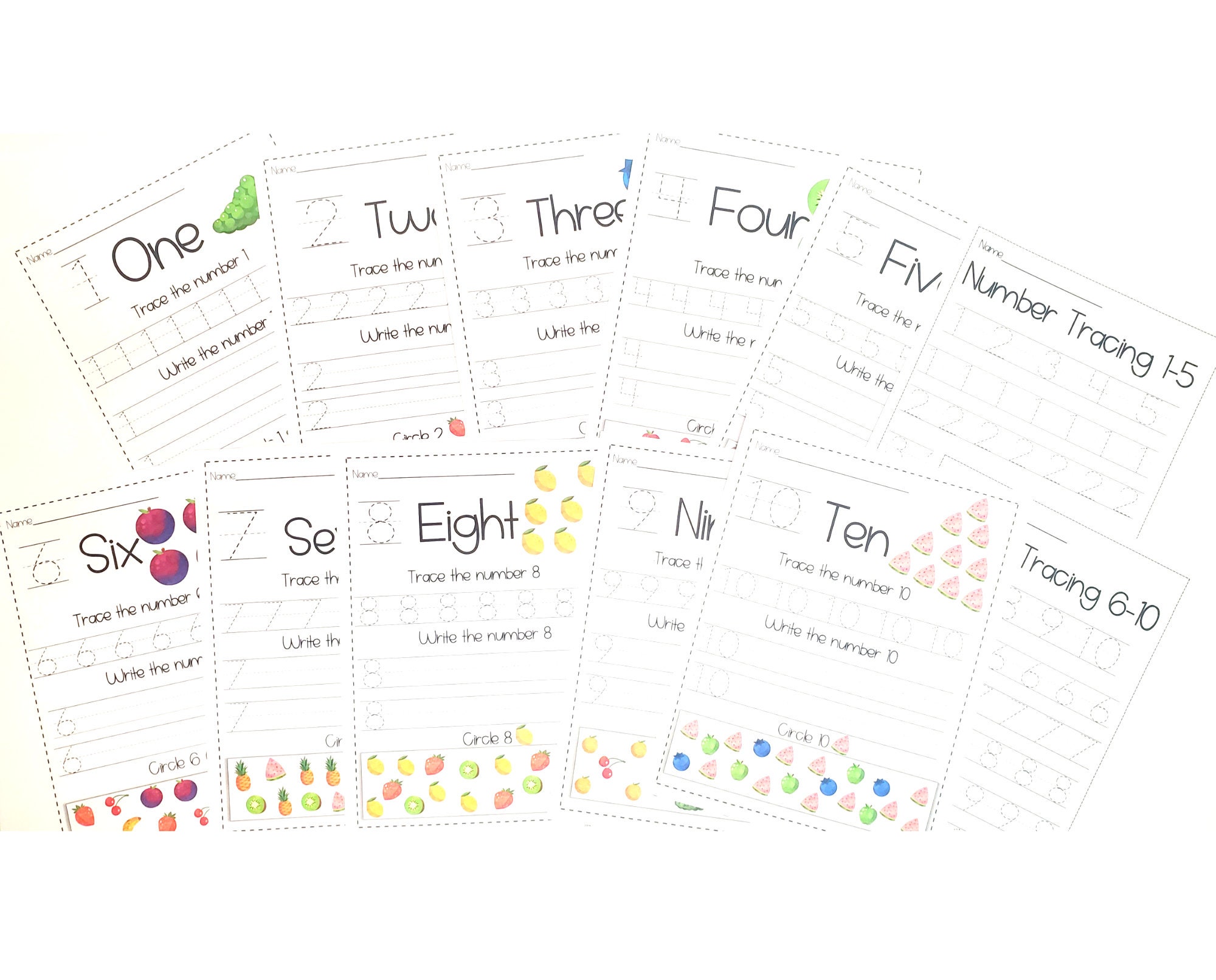 Printable Preschool Number Counting & Tracing Busy Book Activity ...