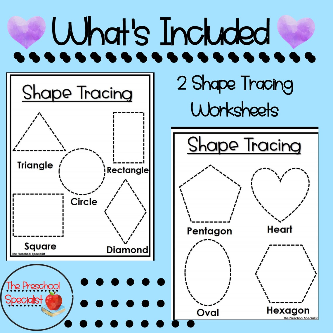 Printable Preschool Shape Tracing Recognition Busy Book - Etsy