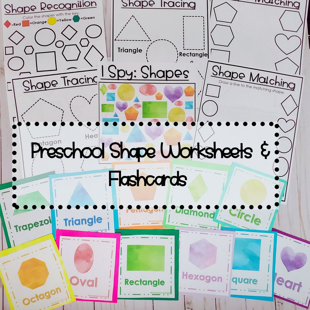 Printable Preschool Shape Tracing Recognition Busy Book Activity ...