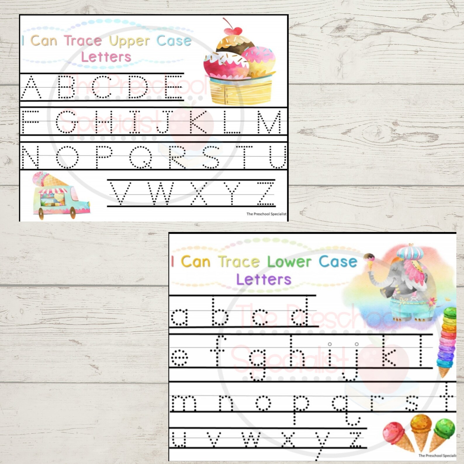 Printable Ice Cream Preschool Packet| Busy Book | Tracing & I Spy Game ...