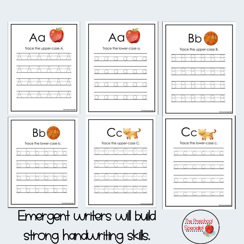 Printable Alphabet Letter Tracing Busy Book Preschool Homeschool ...