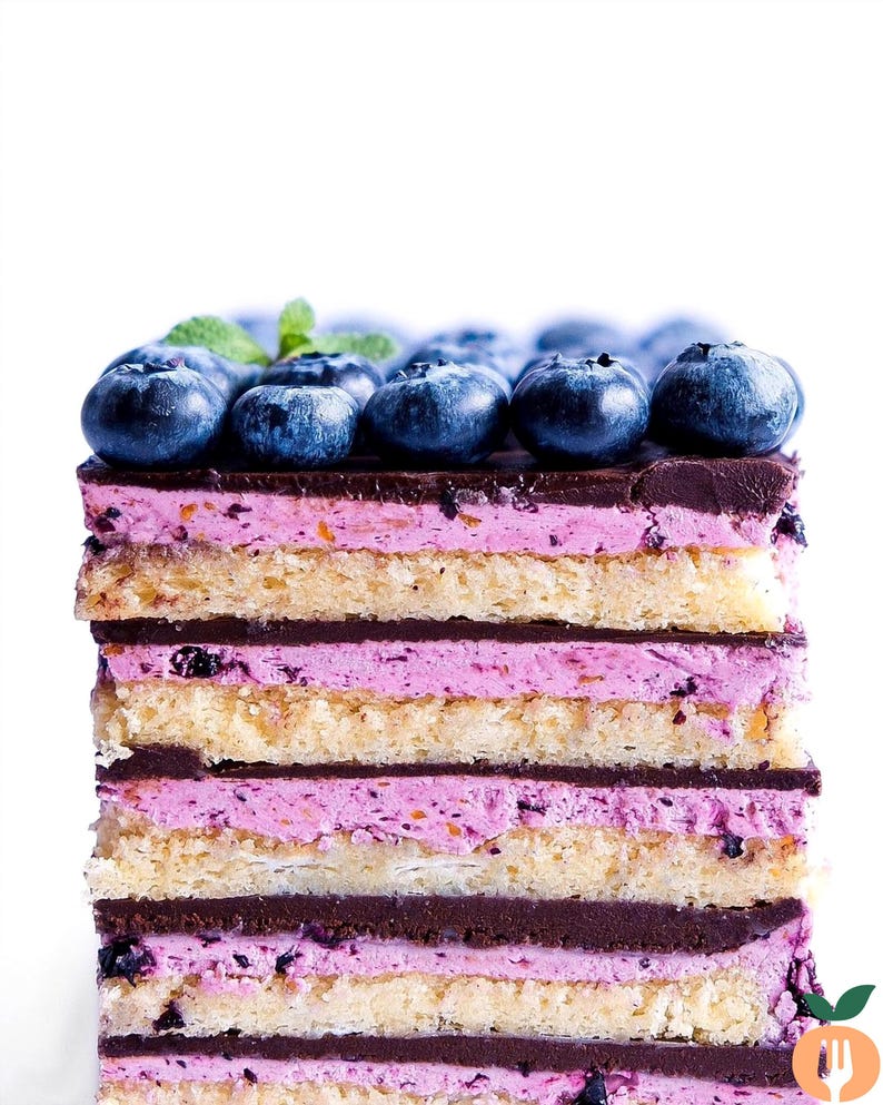 Opera Cake With Blueberries - Etsy