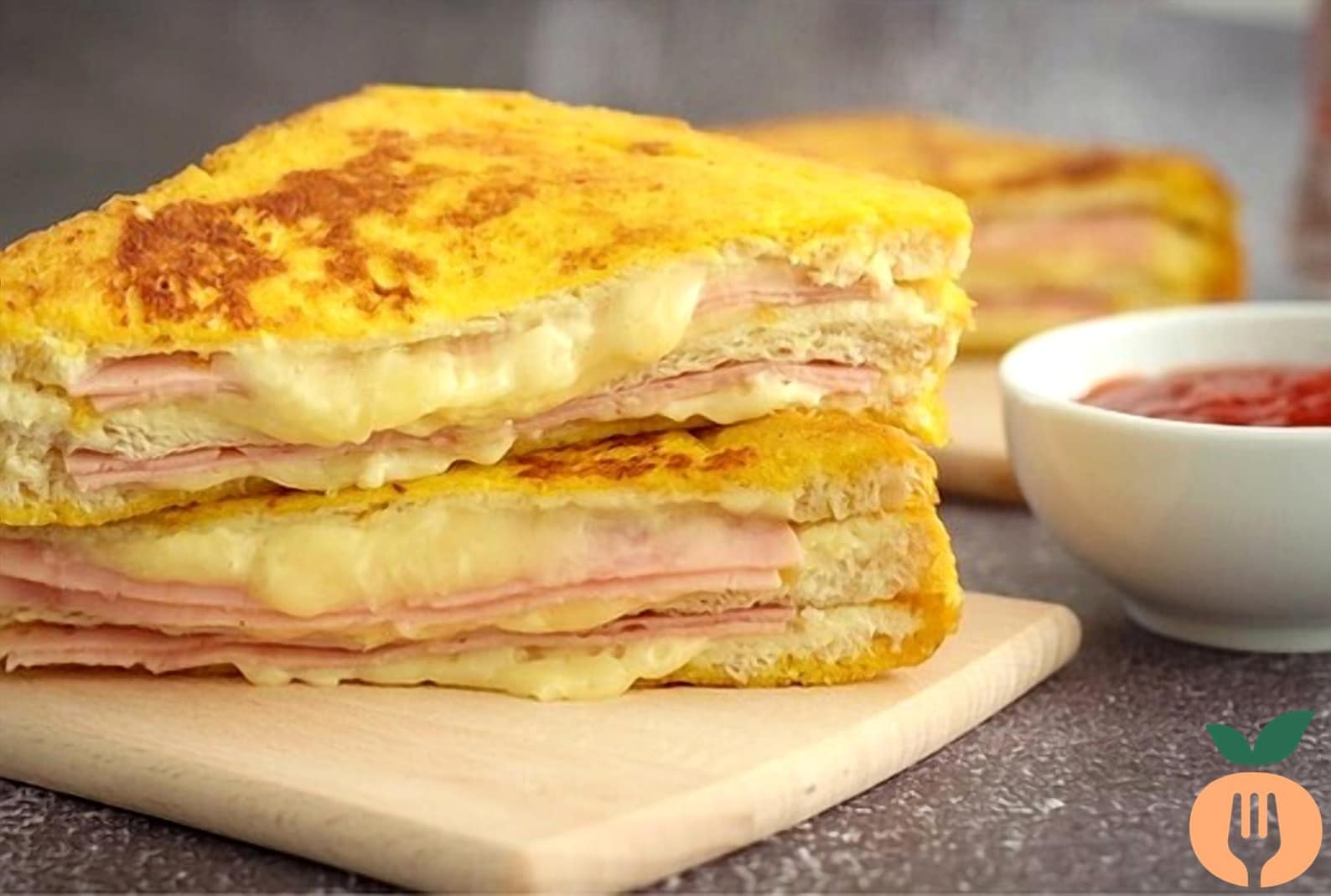 Monte Cristo Sandwich Recipe PDF (cups + Grams) | Printable | Ham ...