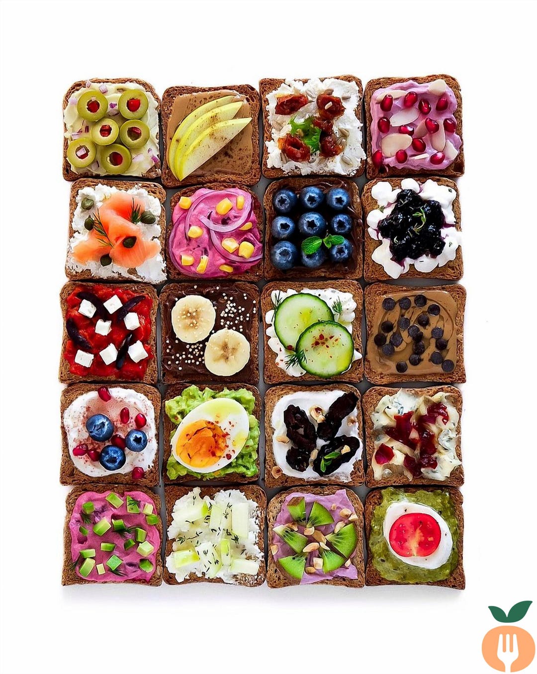 Colorful Bites Recipe PDF (cups + Grams) | Printable | 20 Rye ...