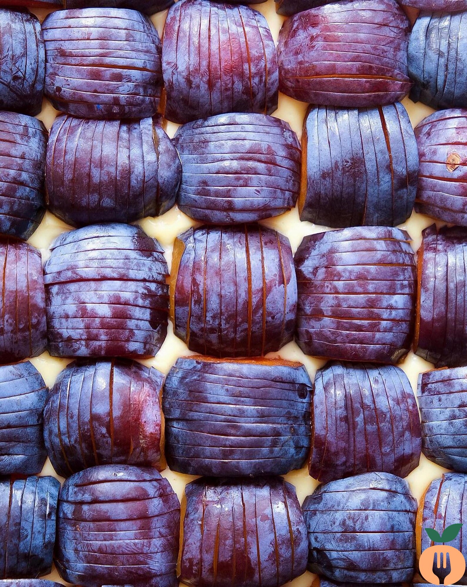 Plum & Vanilla Pudding Tart Recipe PDF (cups + Grams) | Printable ...