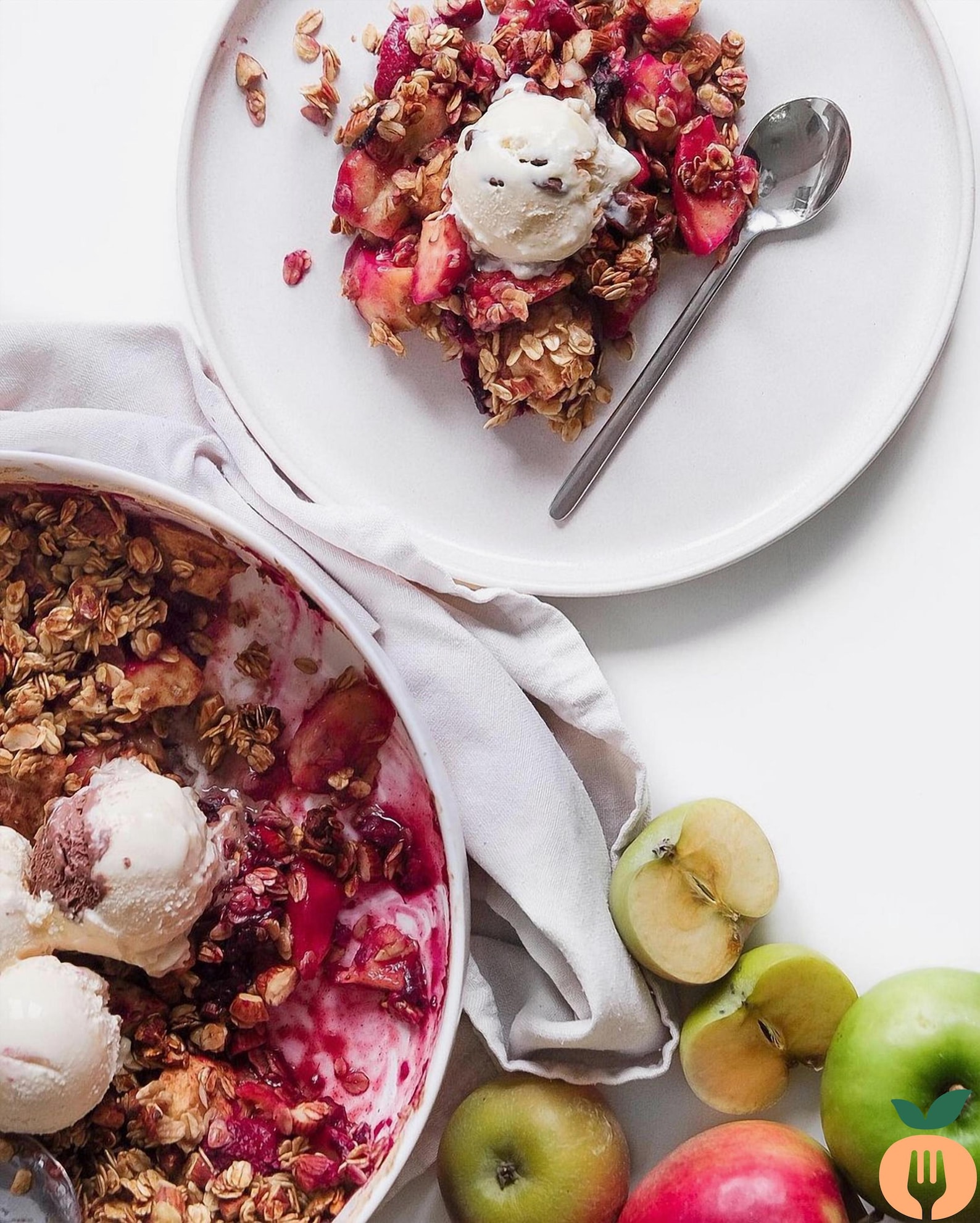 Apple & Berry Crumble Recipe PDF (cups + Grams) | Printable | Oat ...