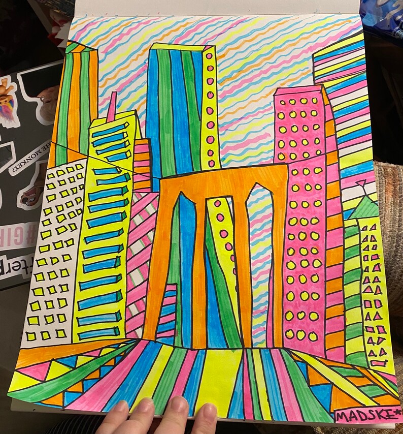 Funky Bright Metro - Etsy