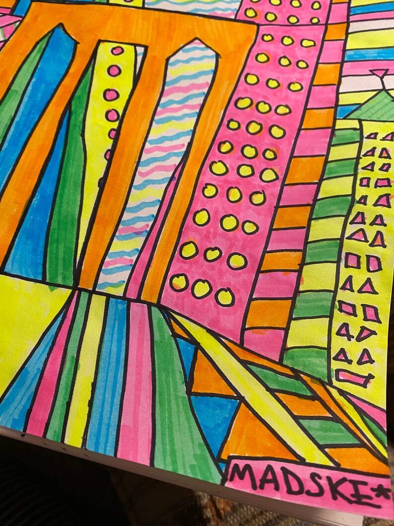 Funky Bright Metro - Etsy