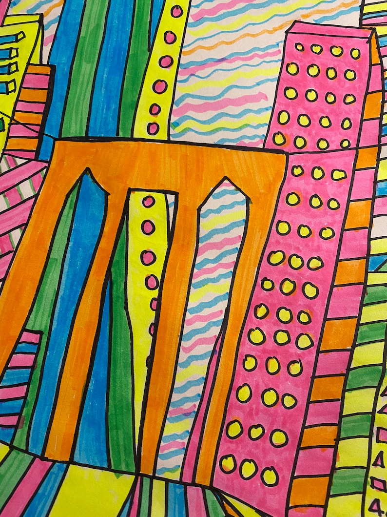 Funky Bright Metro - Etsy