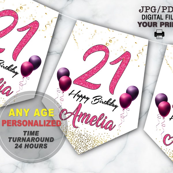 Finally 21 Banner - Etsy