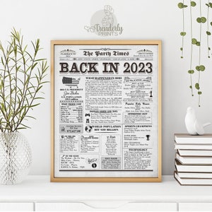 Back in 2023, Fun Facts 2023 Newspaper, Keepsake Gift Birthday, the ...