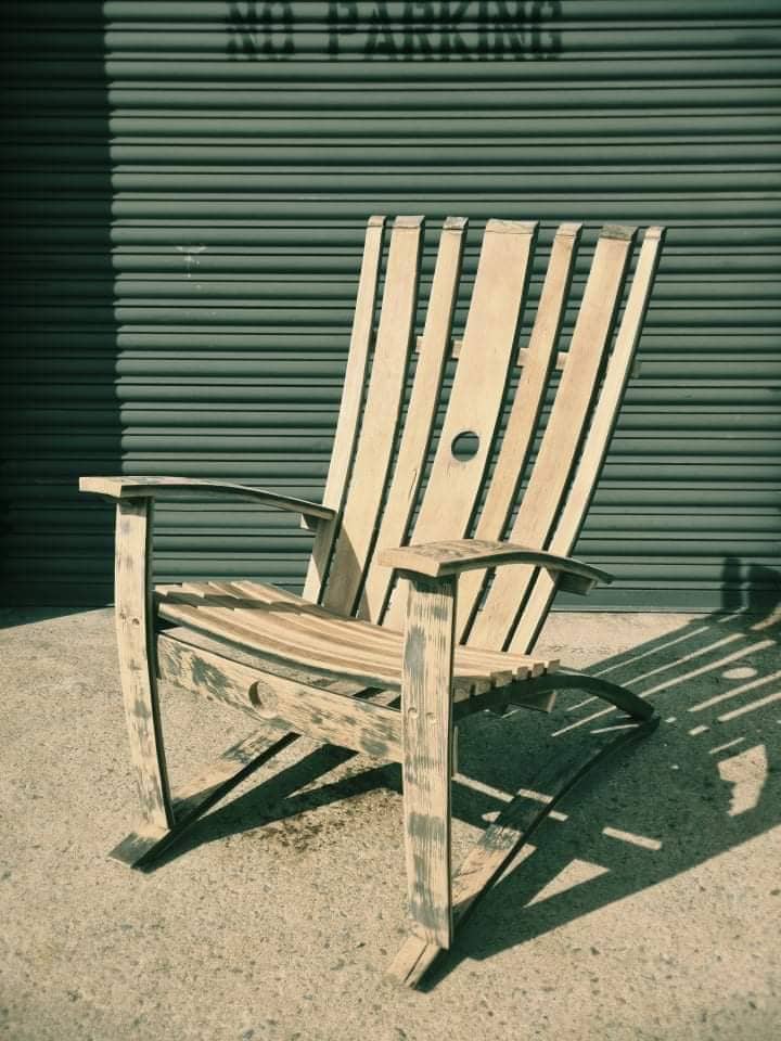 Oak Barrel Stave Rocking Chair the Deck - Etsy UK