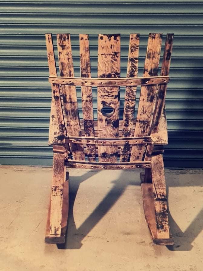 Oak Barrel Stave Rocking Chair the Deck - Etsy UK