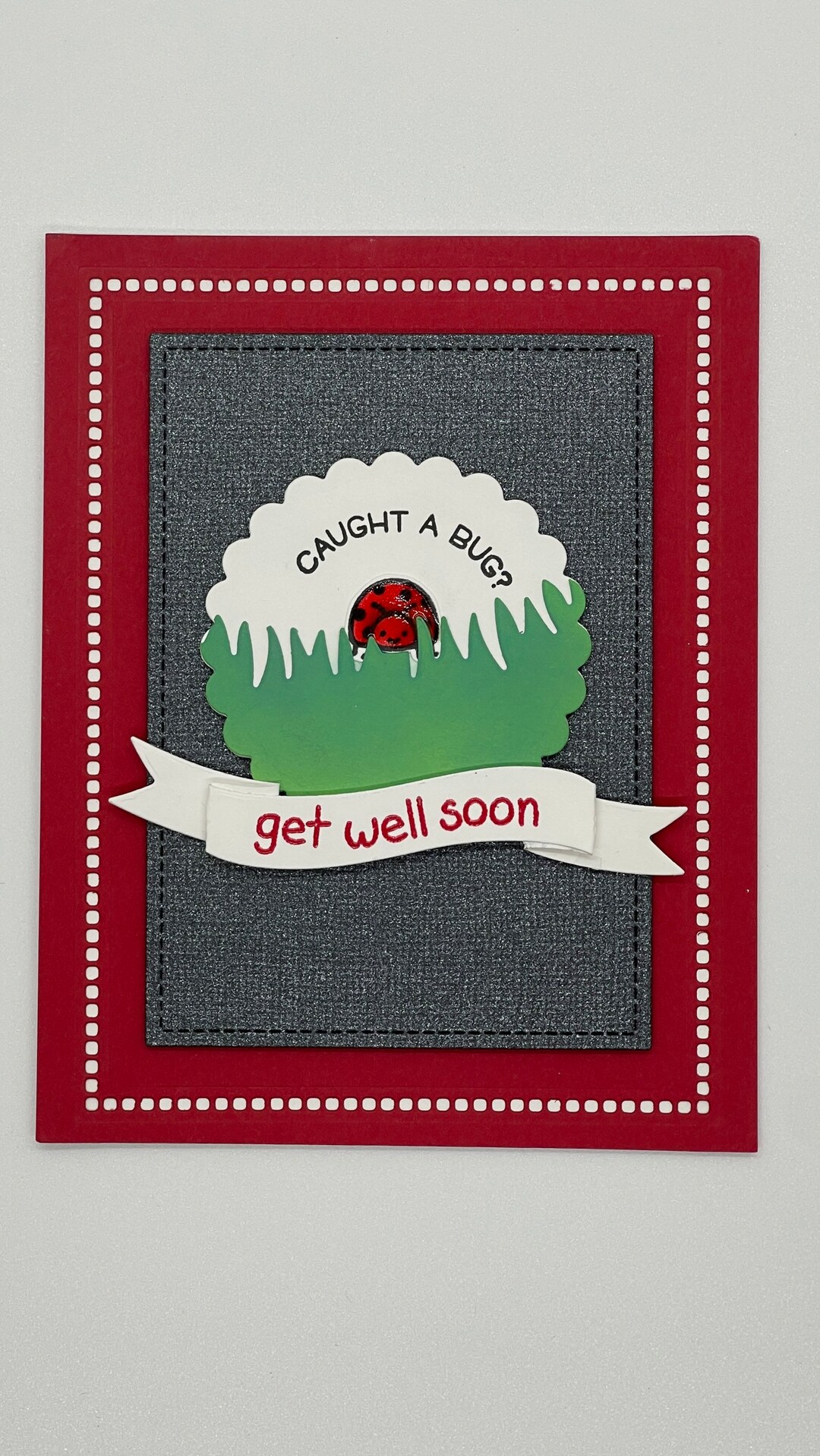 Get Well Soon Card | Caught a Bug Greeting Card | Get Better Soon Card ...
