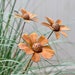 Rusted Metal Flower and Plant Bouquet for Garden Decor Rustic Metal Art ...