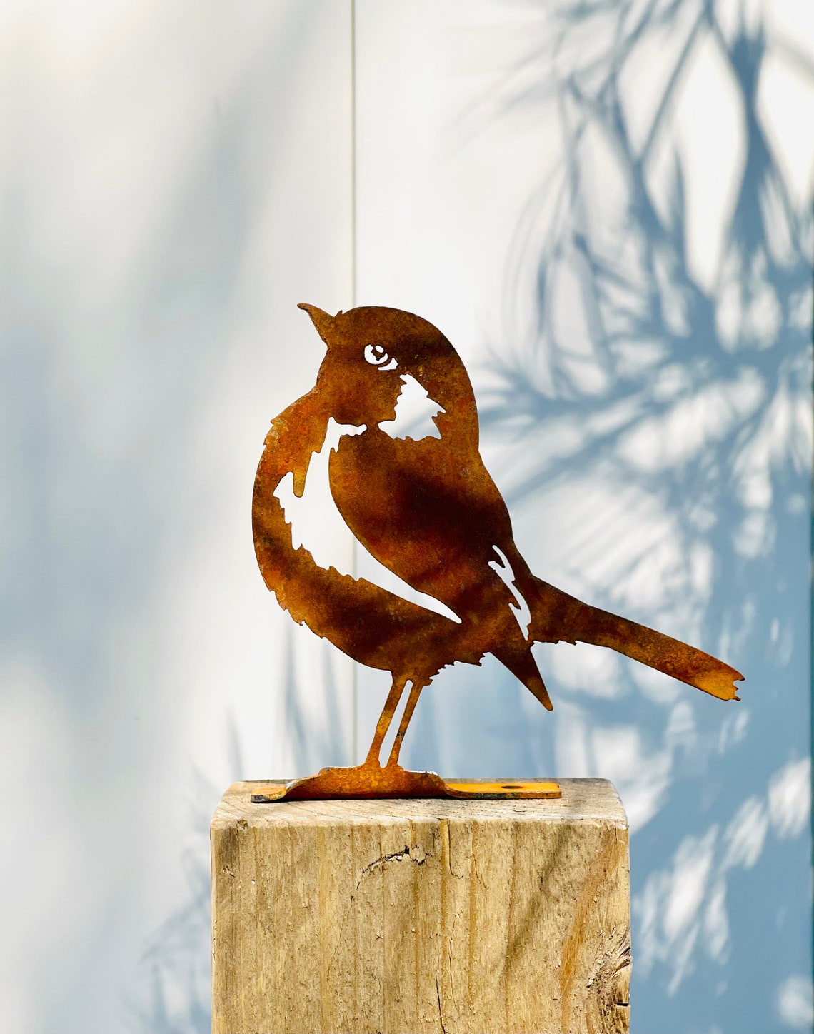 Rusty Robin Topper - Decorative Metal Ornament for Home & Garden ...