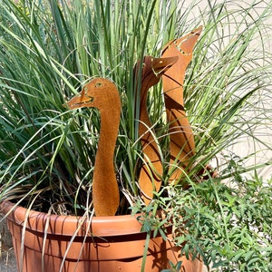 Set of 3 Geese Plant Stakes for Landscaping Purposes - Home and Garden ...