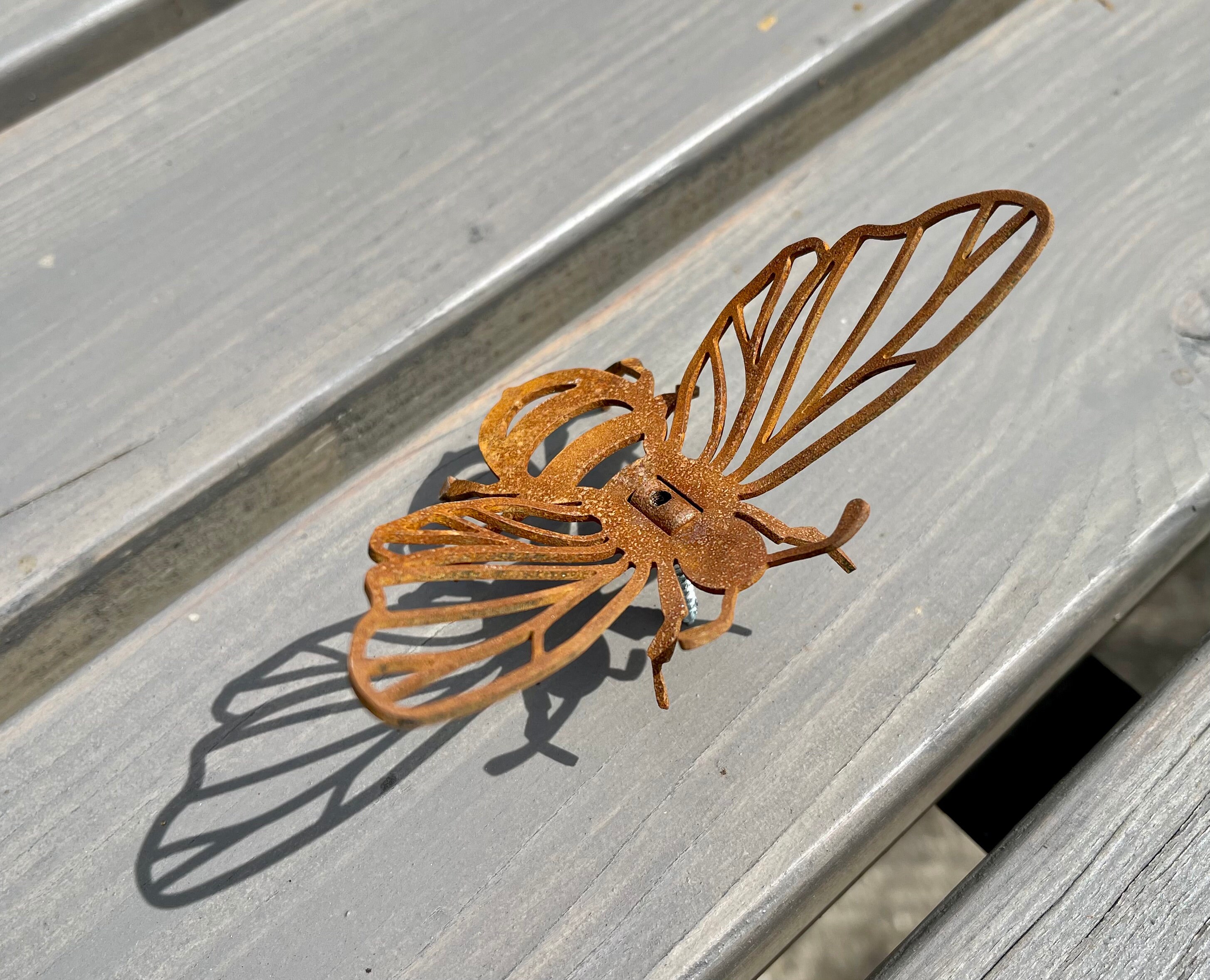 Cute Bee Yard Sculpture Rusty Metal Art for Garden Decor - Etsy