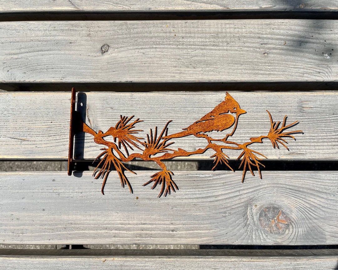 Rusty Sparrow Outdoor Art Metal Yard Furniture Rustic Metal Bird ...