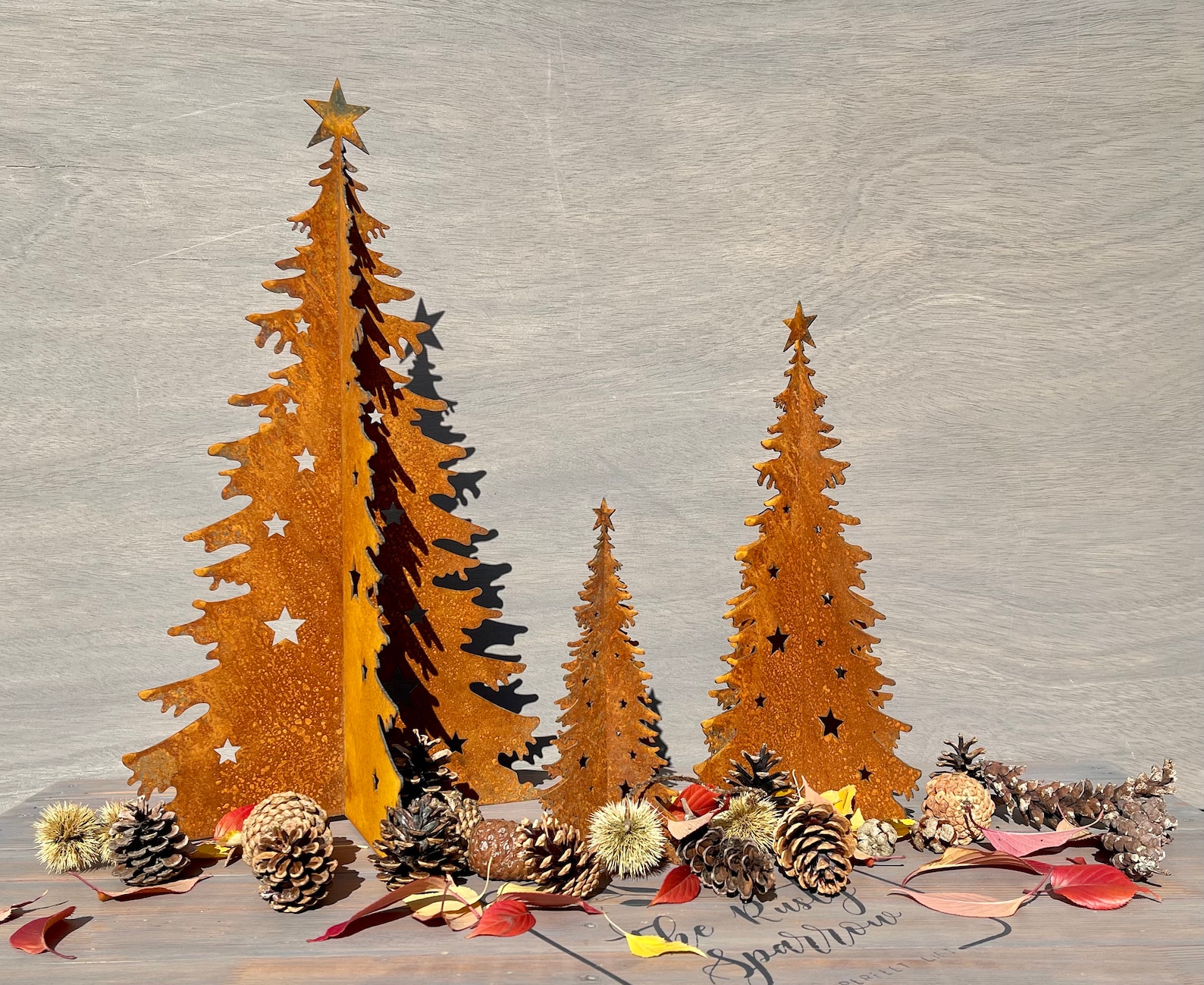 Rusted Metal Christmas Tree: Indoor Outdoor Holiday Decor - Etsy