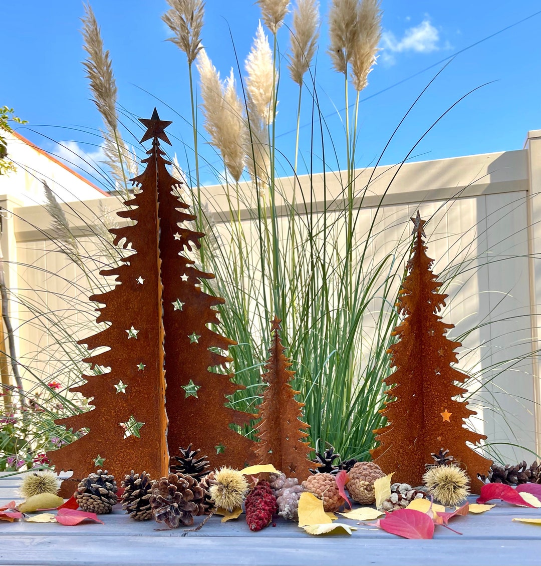 Rusted Metal Christmas Tree: Indoor Outdoor Holiday Decor - Etsy