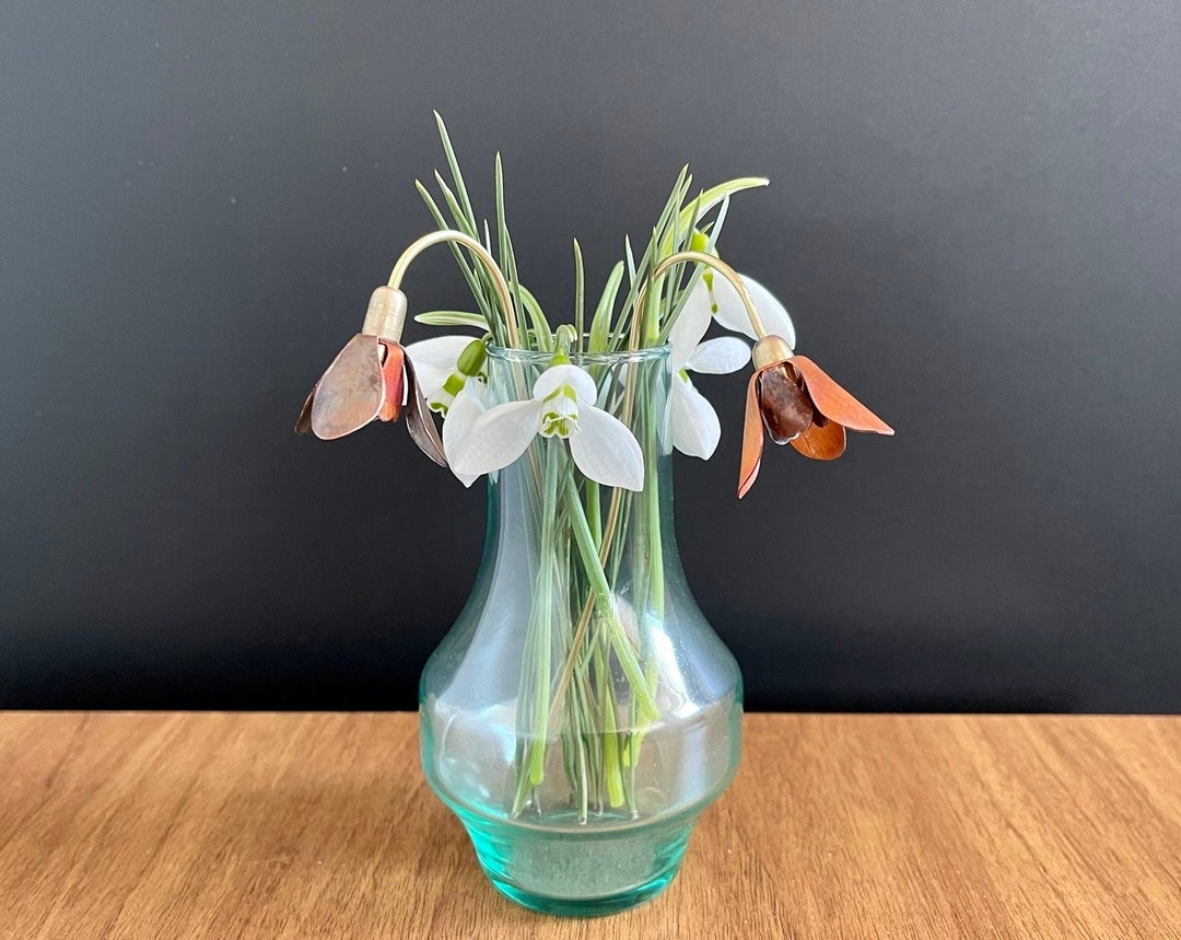 Snowdrop Sculpture - Vase Decoration - Galanthus Ornamental Stake ...
