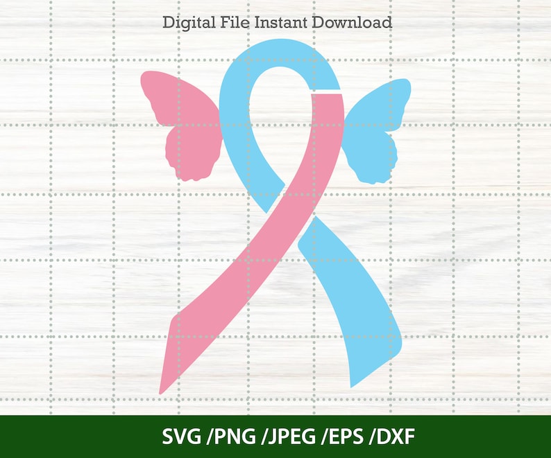 Miscarriage Infant Awareness Ribbon Svg, in October We Wear Pink and ...