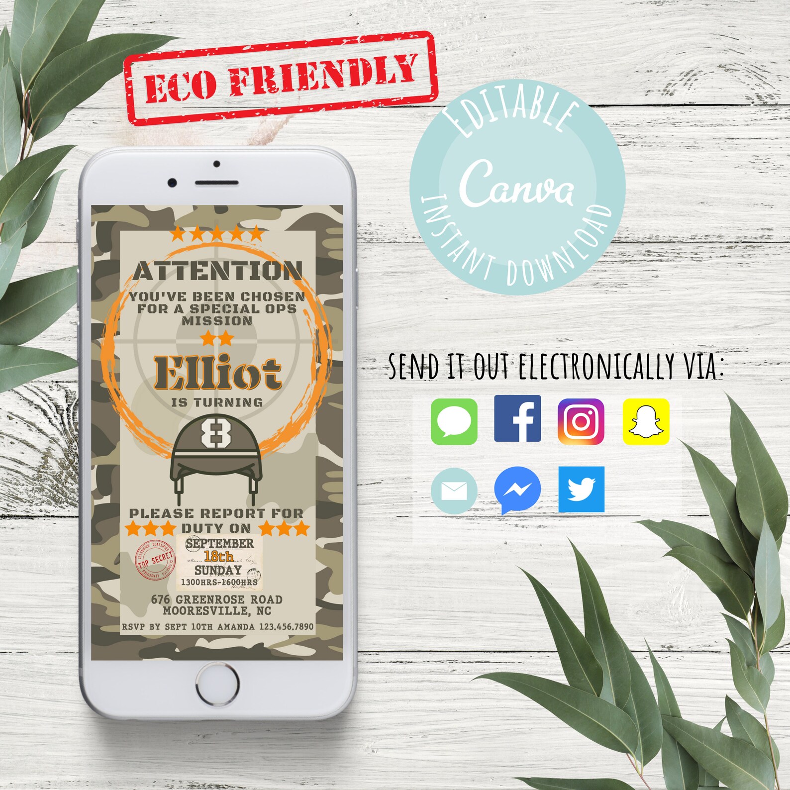 Kid's Birthday Party Evite and Invitation Template Mobile E-vite ...