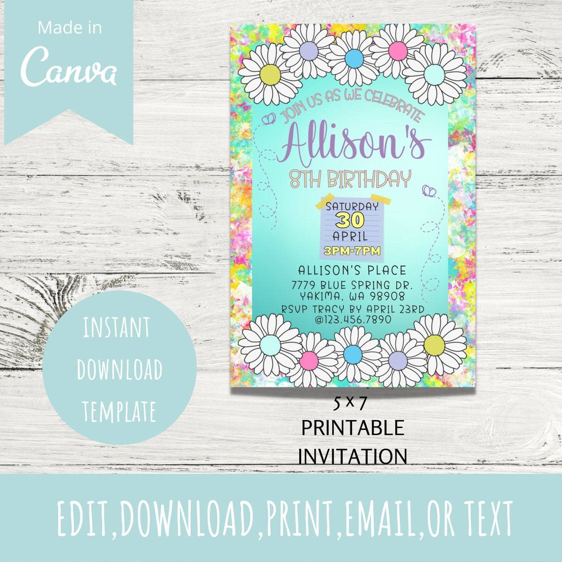 Kid's Birthday Party Evite and Invitation Templates Mobile E-vite Girl ...