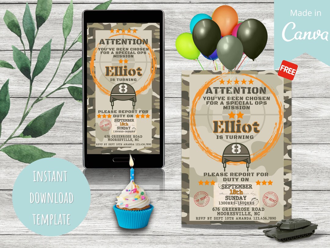 Kid's Birthday Party Evite and Invitation Template Mobile E-vite ...