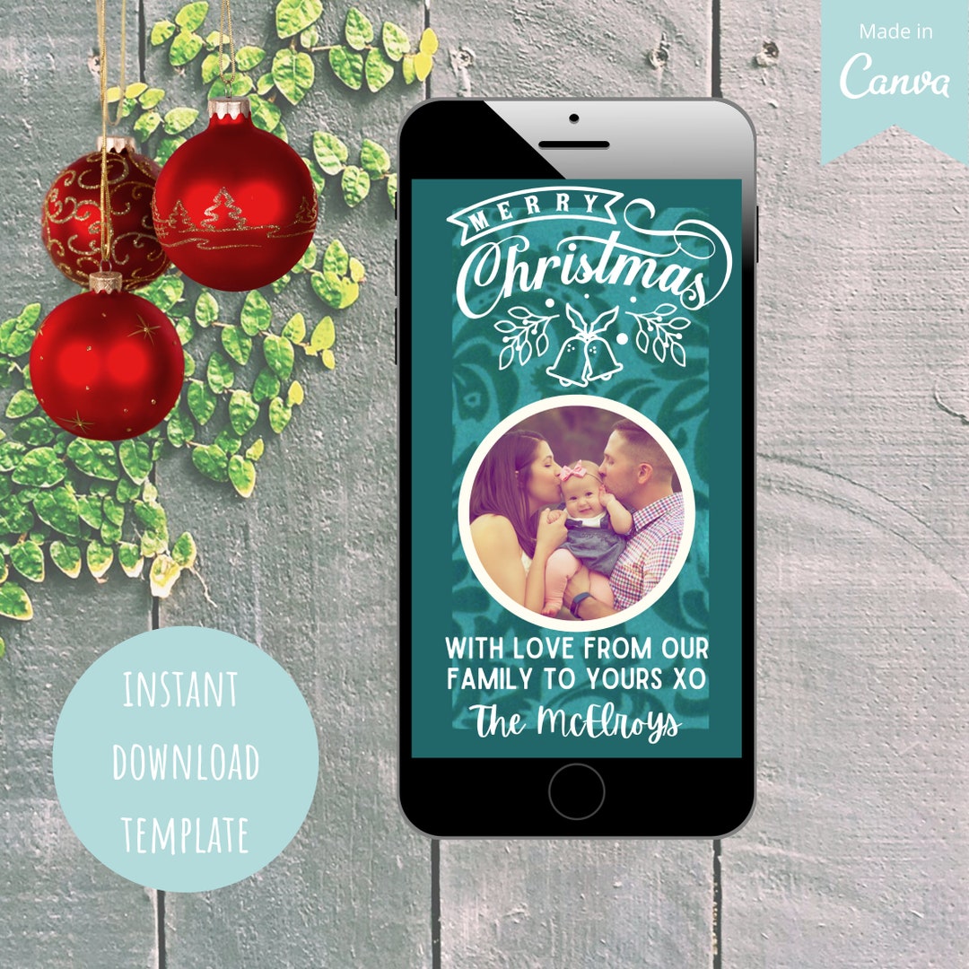Electronic Christmas Greeting Photo Ecard Template Mobile Etsy Australia electronic-christmas-greeting-photo-ecard-template-mobile-etsy-australia