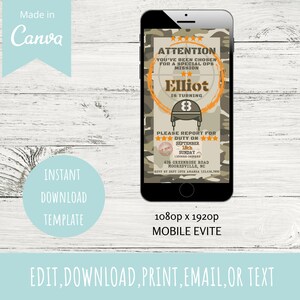Kid's Birthday Party Evite and Invitation Template Mobile E-vite ...