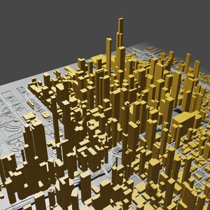 Downtown Chicago 3D Model - Etsy