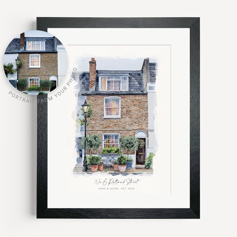 Watercolor Custom Homes - Etsy UK