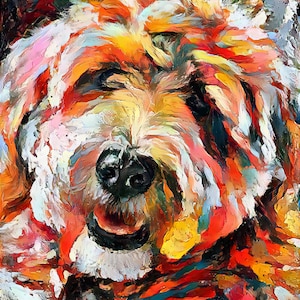 Colourful Custom Pet Portrait, Abstract Illustration, Personalised ...