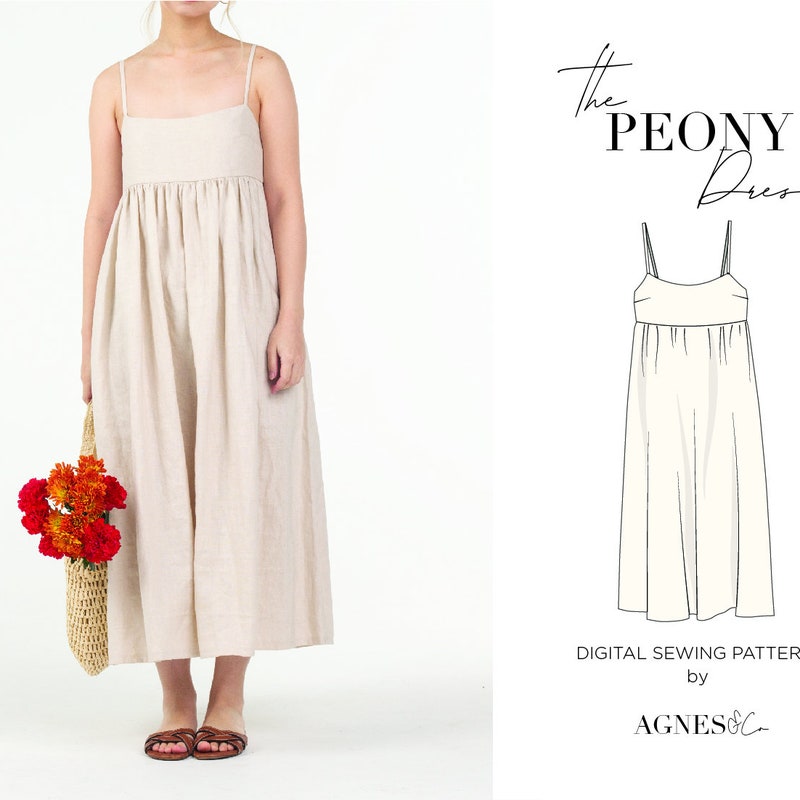 Peony Dress Pattern - Etsy UK