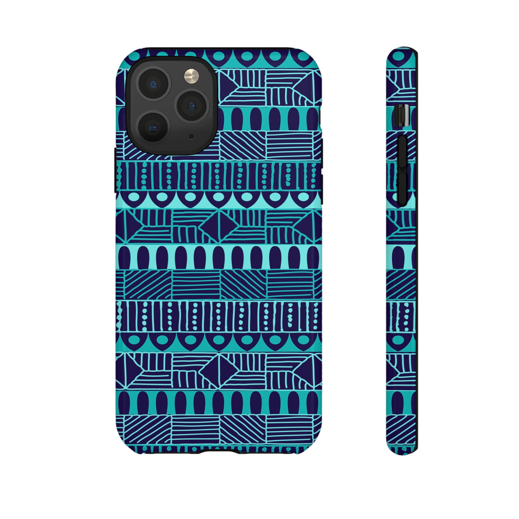 IPhone 11, iPhone 11 Pro, iPhone 11 Tough Cases Blue Navy Batik African ...