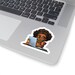 Chibi Style African American Student at Her Desk With Her Laptop ...