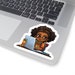 Chibi Style African American Student at Her Desk With Her Laptop ...